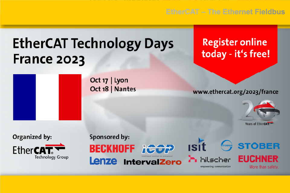 ICOP Technology Inc. - 【France】EtherCAT Technology Days France, Oct 17-18, 2023