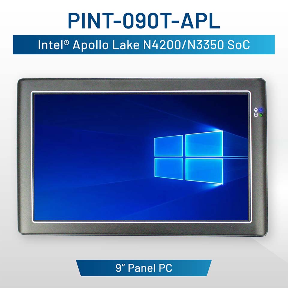 ICOP Technology Inc. - PINT-090T-APL, Panel PC with Intel Apollo Lake