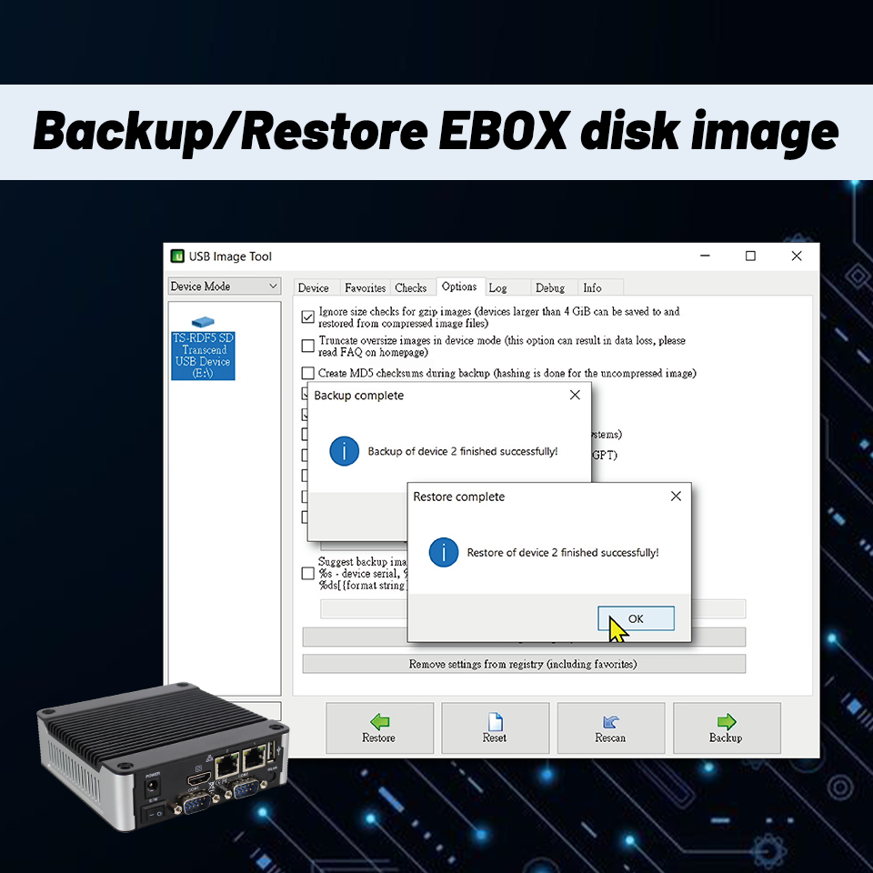 ICOP Technology Inc. - [Technical tips] Backup/Restore EBOX disk image ...